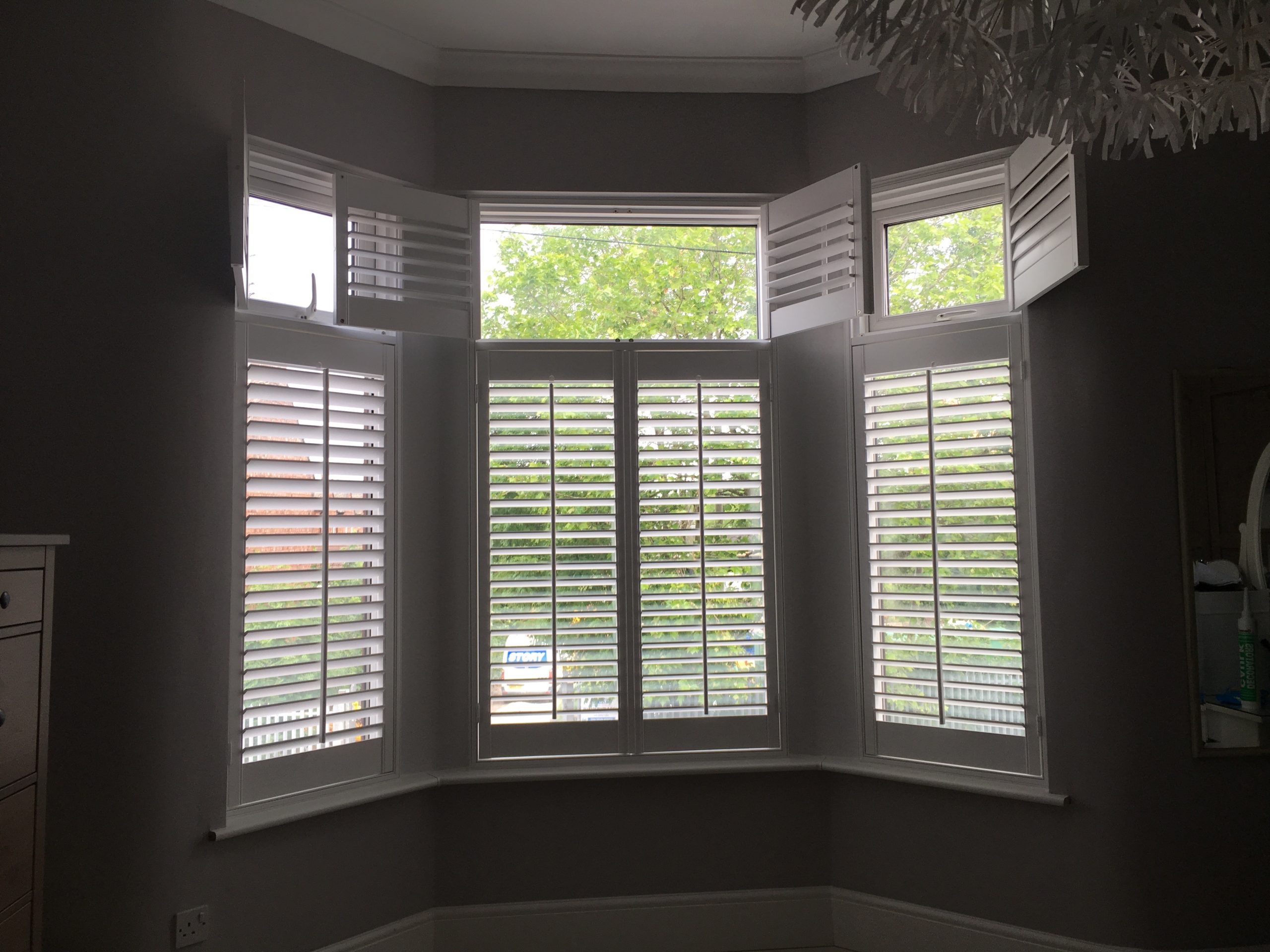 A Tier-On-Tier 3 Sided Bay Window Installation with classic Push Rods in Didsbury, Manchester ...
