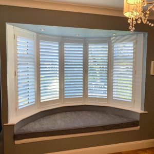 Full Height Curved Bay Window Shutters | Absolute Shutters